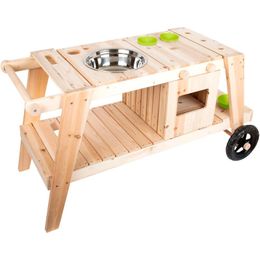 Small Foot Outdoor-Spielk&uuml;che beige Gummi, Holz, Kunststoff, Metall