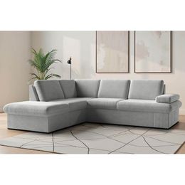 Sit & More sit&more Ecksofa &raquo;Moreno L-Form, B: 238 cm&laquo; mit Armteilverstellung, optional Bettfunktion grau 100% Polyester
