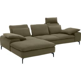W.Schillig Ecksofa &raquo;valentinoo, Designsofa, bequem, elegant und zeitlos, L-Form&laquo; inklusive Hocker, mit Sitztiefenverstellung, Breite 299 cm gr&uuml;n 