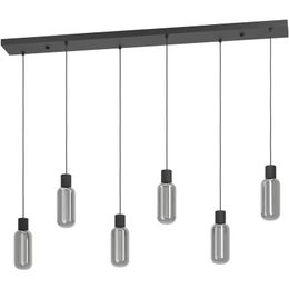 Eglo H&auml;ngeleuchte &raquo;MAIONE Pendellampe - Stahl - E27 - 6X4W - IP20&laquo; E27 1 Stk. H&auml;ngelampe, Deckenlampe, Wohnzimmer, Esszimmer, L138 x B14 x H110 cm