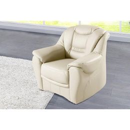 Sit & More sit&more Sessel &raquo;Bansin&laquo; wei&szlig; Luxus-Microfaser ALTARA NUBUCK (100% Polyester);SOFTLUX -Kunstleder;NaturLEDER (echtes Rindsleder)/Korpus SOFTLUX -