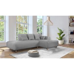 Home Affaire Ecksofa &raquo;Svennis L-Form&laquo; incl. Zierkissen, in 2 Bezugsvarianten grau Struktur (100% Polyester);Filzoptik (100% Polyester)