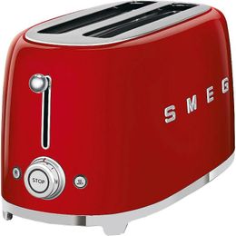 Smeg Toaster &raquo;TSF02RDEU&laquo; 2 lange Schlitze f&uuml;r 2 Scheiben 1500 W rot Toaster