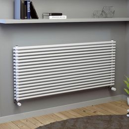 XIMAX Designheizk&ouml;rper &raquo;Gamba Slim Duplex Horizontal, 610 mm x 1000 mm&laquo; 1075 Watt, Wei&szlig; wei&szlig; Stahl