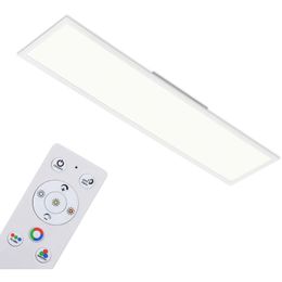 Briloner Leuchten LED Panel &raquo;7154016 Colour&laquo; LED-Board Farbwechsler Kaltwei&szlig; Neutralwei&szlig; Tageslichtwei&szlig; Warmwei&szlig; Deckenlampe, 119,6x29,6x6,5cm, Wei&szlig;, 40W, Wohnzimmer, 