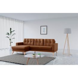 Sit & More sit&more Ecksofa &raquo;Lavida L-Form&laquo; wahlweise mit Kippfunktion und Bettkasten braun 100% PES