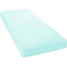 Janine Spannbettlaken &raquo;MAKO-FEINJERSEY 5007&laquo; aus 100% Baumwolle, f&uuml;r Matratzen bis 26 cm H&ouml;he blau Mako-Jersey, Obermaterial: 100% Baumwolle