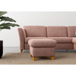 Home Affaire Polsterhocker &raquo;Trelleborg&laquo; mit Cord-Bezug, mit Staufach, inkl. Federkern-Polsterung rosa 95% Polyester, 5% Polyamid