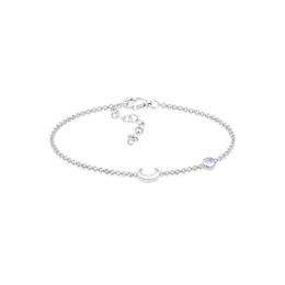 Elli Damen Armband &raquo;Halbmond und Mondstein 925 Silber vergoldet&laquo; silber