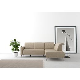 Sit & More sit&more Ecksofa &raquo;Bailando L-Form&laquo; wahlweise mit Kopfteilverstellung und Vorziehsitz, motorisch beige