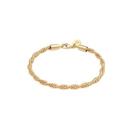 Elli Premium Damen Armband &raquo;Kordel Gedreht Elegant Basic 925 Silber&laquo; gold
