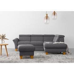 Home Affaire Ecksofa &raquo;Lindgren L-Form&laquo; wahlweise mit TV-Funktion, Stauraum und Kopfteilverstellung braun 100% Polyester