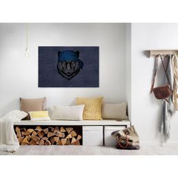A.S. Cr&eacute;ation Leinwandbild &raquo;panther&laquo; Kunst Tiere 1 Stk. tlg. Wild Tier Keilrahmen Panther Dschungel Leinwand-Bild Wohnzimmer modern bunt Holz, Stahl