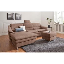 Sit & More sit&more Ecksofa &raquo;Cardoso L-Form&laquo; mit Federkern, wahlweise mit Bettfunktion braun Luxus-Microfaser 2 (100% Polyester);Luxus-Microfaser ALTARA NUBUCK (