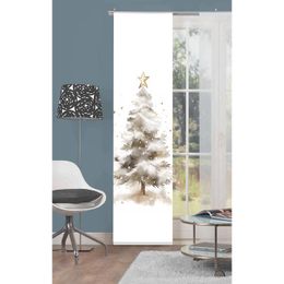 Home Wohnideen Schiebegardine &raquo;CHRISTMAS TREE&laquo; Paneelwagen 1 Stk. tlg. Schiebewand, Dekostoff, Digitaldruck beige Polyester