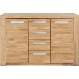 OTTO home Sideboard &raquo;Kolding&laquo; Breite 140 cm mit 4 Schubk&auml;sten braun Holz teilmassiv