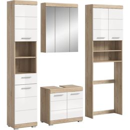 Welltime Badm&ouml;bel-Set &raquo;Siena, 4 teilig, bestehend aus:&laquo; Set, TOPSELLER!, 4 Stk. tlg. wei&szlig; Holzwerkstoff, MDF
