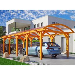 Skan Holz Einzelcarport &raquo;Franken&laquo; Leimholz 300 cm hellbraun braun