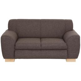 Home Affaire Sofa &raquo;Nika&laquo; wahlweise als 2-oder 3-Sitzer, in 2 Bezugsvarianten braun Struktur fein (100% Polyester);100% Polyester/ 85% Polyester+15% 