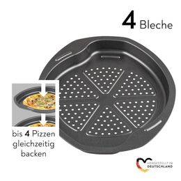 CHG Pizzablech &raquo;SENSAZIONE&laquo; Metall Set, 4 Stk. tlg. Made in Germany schwarz Metall