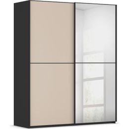 Rauch Schwebet&uuml;renschrank &raquo;Kleiderschrank Schrank Garderobe Schlafzimmerschrank SCALE-DUO&laquo; edle zweigeteilte T&uuml;ren Spiegel/Glas-Mix 3 Zierleisten MADE