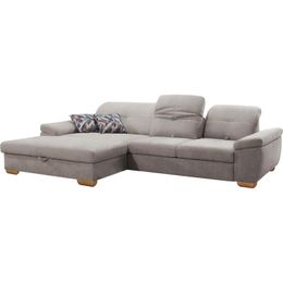 Alina Ecksofa &raquo;Nadira&laquo; wahlweise mit Bettfunktion und Stauraum braun Struktur fein XBO (90% Polyester, 10% Polyamide);Chenille GCP (100% Polyester)