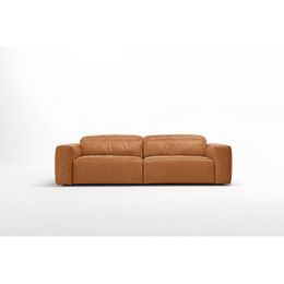 Egoitaliano 2,5-Sitzer &raquo;Beverly, Designsofa mit erstklassigem Sitzkomfort und tollen Details&laquo; Breite 242 cm, verstellbare Kopfteile braun Luxus-Micofaser 