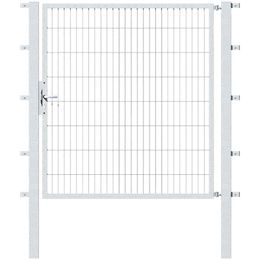 Alberts Zauneinzelt&uuml;r &raquo;Flexo&laquo; 150 cm Breite, in versch. H&ouml;hen silber Stahl