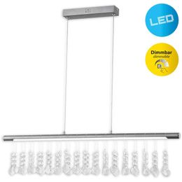 N&auml;ve n&auml;ve LED Pendelleuchte &raquo;Nobilis&laquo; LED-Modul 1 Stk. Warmwei&szlig; H&auml;ngeleuchte, dimmbar, warmwei&szlig;, L: 100cm, satin-nickel silber