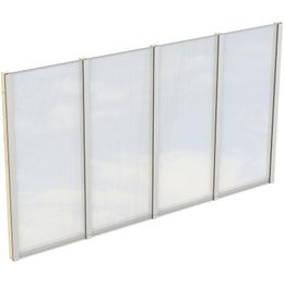 Skan Holz Carport-Seitenwand m. Polycarbonat, freistehend beige Holzwerkstoff