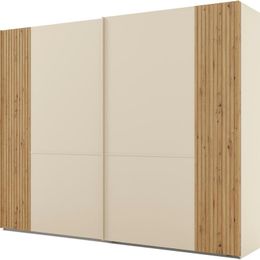 Musterring Schwebet&uuml;renschrank &raquo;Isabelle&laquo; T&uuml;ren mit Lamellenoptik, verschiedene Gr&ouml;&szlig;en und Farben, H&ouml;he 236cm beige Hartfaserplatte, Holzwerkstoff