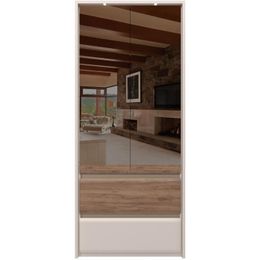 OTTO home Kleiderschrank &raquo;Invictus, UV lackiert, FSC-zertifiziert, grifflose Optik&laquo; abgerundete Schubladen aus MDF im Holzdekor, soft-close, mit 