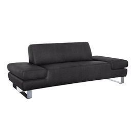 W.Schillig 2-Sitzer &raquo;taboo Designsofa mit hohem Sitzkomfort&laquo; mit Normaltiefe, inklusive Armlehnenverstellung grau Flachgewebe S22 (100% Polyester);