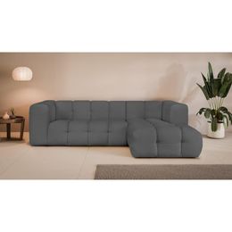 LeGer Home by Lena Gercke Ecksofa &raquo;TALISHA L-Form Designersofa, moderne Steppung, B/T/H: 276/178/75 cm&laquo; aufwendig gepolstert, hoher Sitzkomfort grau 