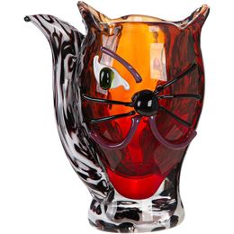 Gilde Tischvase &raquo;Gesichtsvase Katze Cat braun H. 27 cm&laquo; Glas
