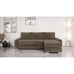Home Affaire Ecksofa &raquo;HAVERHILL Schlafsofa mit Bettkasten, Ma&szlig;e B/H/T: 237/89/166 cm&laquo; L-Form mit Recamiere links oder rechts bestellbar, 