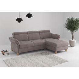 Home Affaire Ecksofa &raquo;Glendale, L-Form&laquo; inkl. Kopfteilverstellung, wahlweise mit Vorziehsitz und Bettkasten 90% Polyester, 10% Polyamid