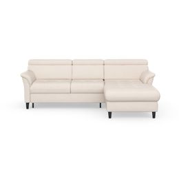 Sit & More sit&more Ecksofa &raquo;Marano L-Form&laquo; inklusive Kopfteilverstellung, wahlweise mit Bettfunktion, Bettkasten beige 100% Polyester