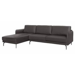 Creation BY ROLF BENZ Ecksofa &raquo;CR.450, Designecksofa, L-Form&laquo; Armlehne sehr schmal, Breite 274 cm, Alugussfu&szlig; Umbragrau braun Chenille COCO (72% 