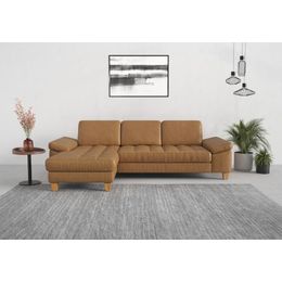 Sit & More sit&more Ecksofa &raquo;Westham L-Form&laquo; mit Recamiere, mit oder ohne Bettfunktion, Bettkasten, F&uuml;&szlig;e Eiche braun 100% Polyester