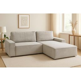 Trendmanufaktur Ecksofa &raquo;Challenge, Schlafsofa mit Bettkasten, Couch in L-Form, Breite 245 cm&laquo; Recamiere beidseitig montierbar, auch in trendigem 