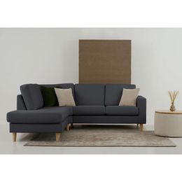 OTTO home Ecksofa &raquo;Tvinno&laquo; im skandinavischen Stil, L-Form, mit Massivholzf&uuml;&szlig;en, Breite 230 cm grau 100% polyester