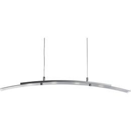 Searchlight H&auml;ngeleuchte &raquo;Curve 4Lt Pendant - Satin Silver Metal & Frosted Glass&laquo; LED-Modul 1 Stk. Warmwei&szlig;