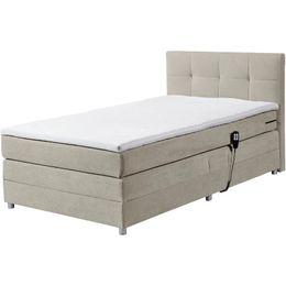 ED EXCITING DESIGN Boxspringbett &raquo;Toulouse B&laquo; inkl. Motor beige 100% Polyester