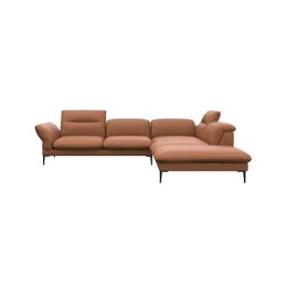 FLEXLUX Ecksofa &raquo;Salino, Funktionssofa mit Ottomane, Relaxsofa, Ecksofa&laquo; Sofa mit Arm- und Kopfteil-Verstellungen, Kaltschaum & Stahl-Wellen braun