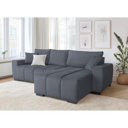Home Affaire Ecksofa &raquo;L-Form Bello&laquo; mit Bettfunktion, Bettkasten, Frei im Raum stellbar und Federkern 100% Polyester