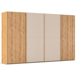 Rauch Schwebet&uuml;renschrank &raquo;Kleiderschrank Schrank Garderobe Schlafzimmerschrank SCALE-WOOD&laquo; edle geteilte Front in massiver Asteiche mit Glast&uuml;ren 