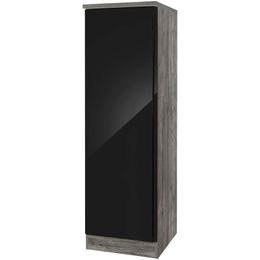 KOCHSTATION Seitenschrank &raquo;KS-Virginia&laquo; 50 cm breit, f&uuml;r viel Stauraum schwarz Holzwerkstoff, MDF