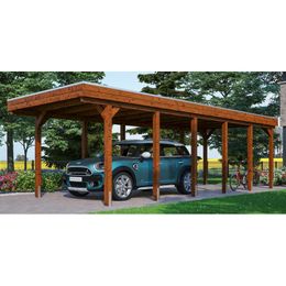 Skan Holz Einzelcarport &raquo;Friesland&laquo; Massivholz 270 cm braun braun
