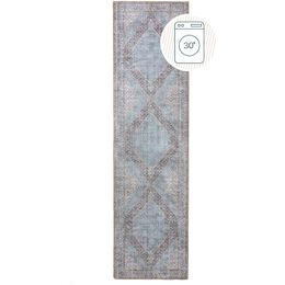 FLAIR RUGS Teppich &raquo;Corin&laquo; rechteckig 4 mm H&ouml;he orientalischer Teppich, kurzflor, waschbar, Wohnzimmer, Schlafzimmer blau Polyester